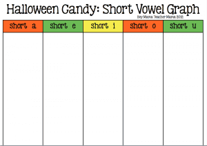 Easy Halloween Short Vowel Graph Activity for First Grade